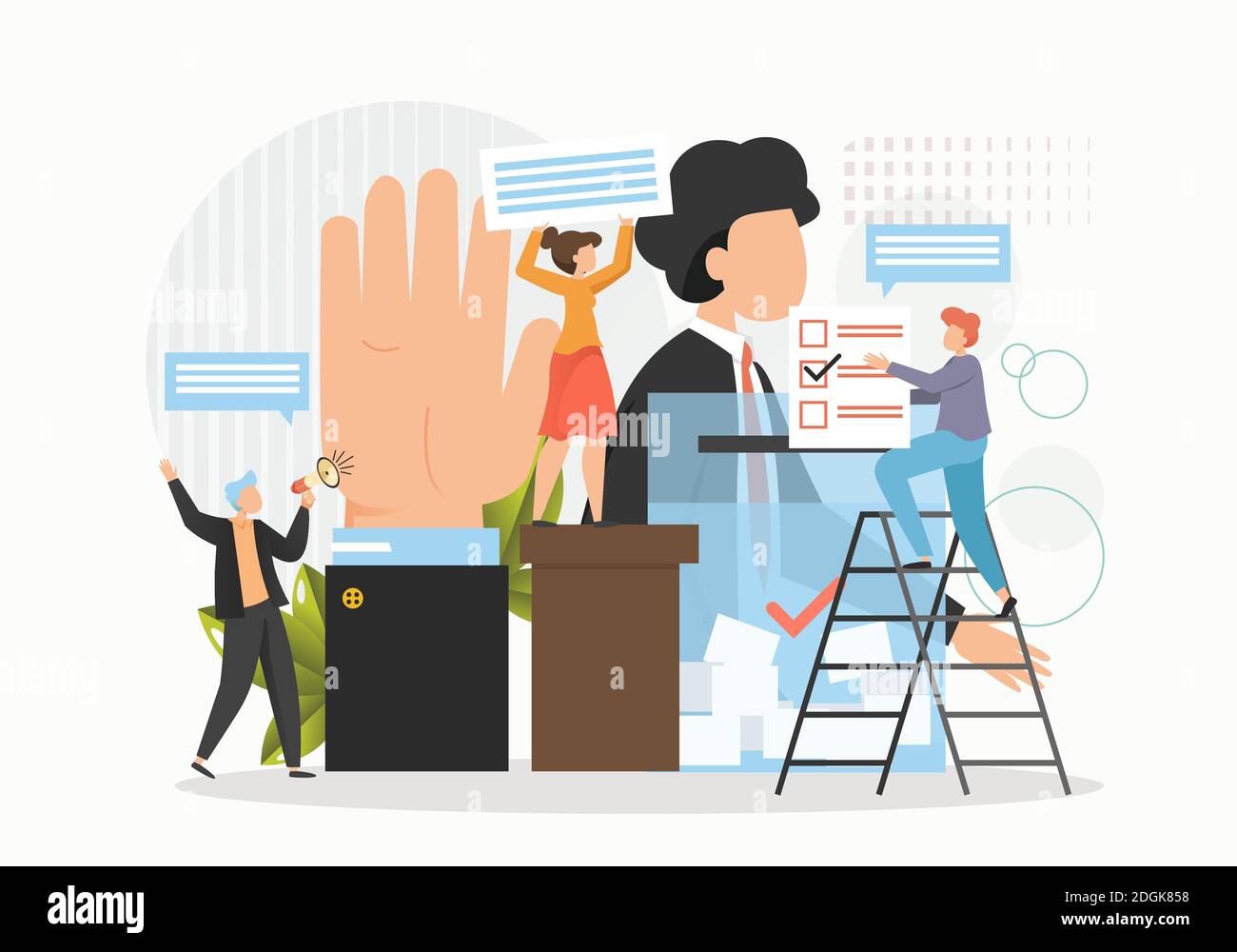 Male candidate speech bubble voting hi-res stock photography and images ...