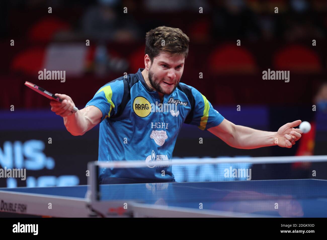 Ukrainian-born German table tennis player Dimitrij Ovtcharov plays ...