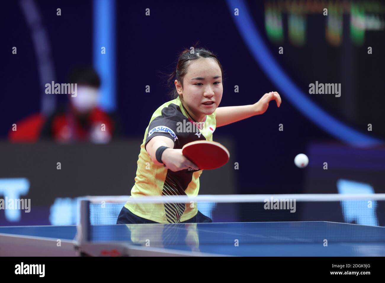 Japanese table tennis player Mima Ito plays against Taiwanese table ...