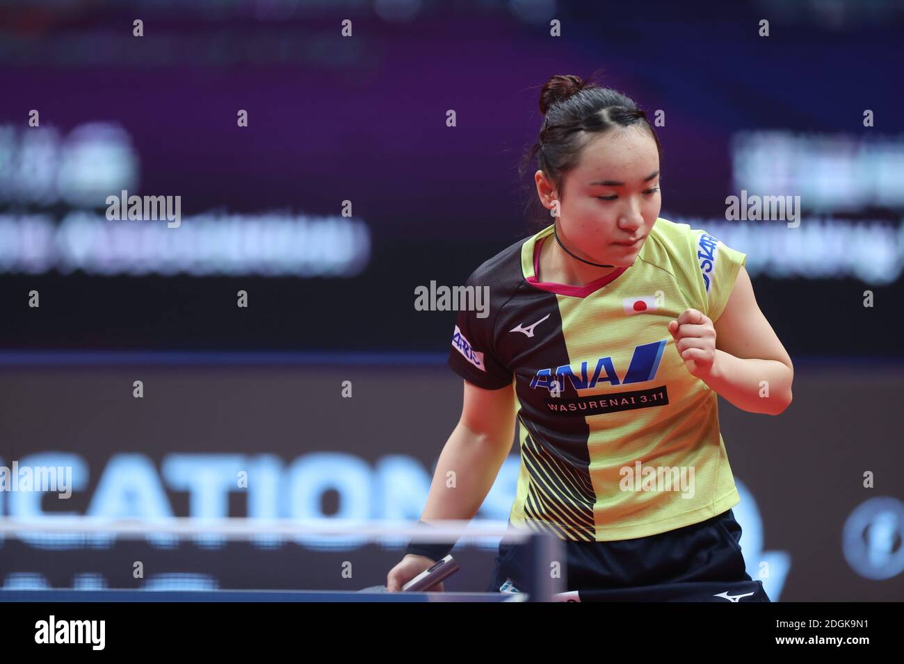 Japanese table tennis player Mima Ito plays against Taiwanese table ...