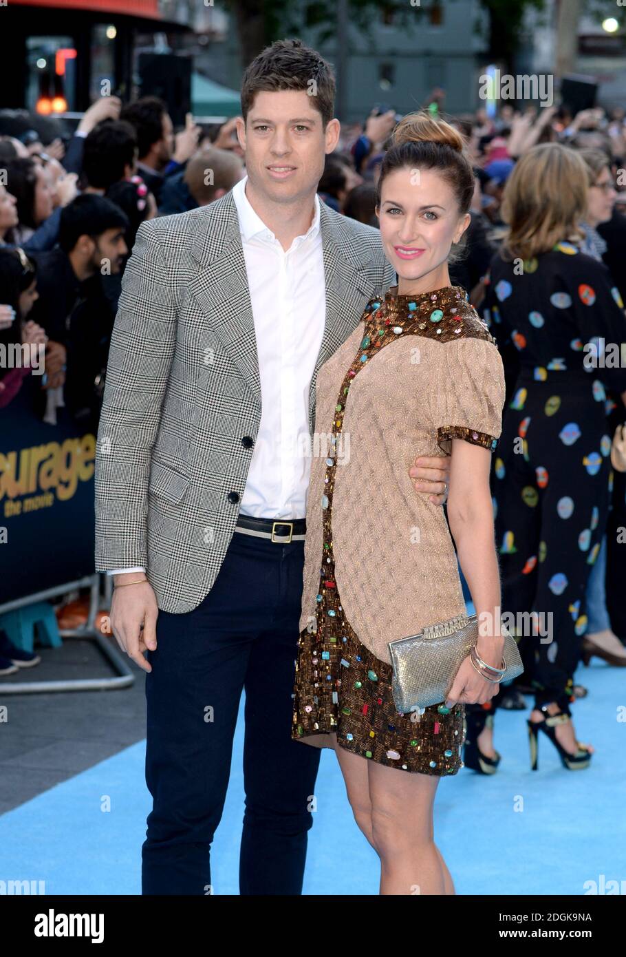 Katherine Kelly and husband Ryan Clark attending the Entourage UK Film ...