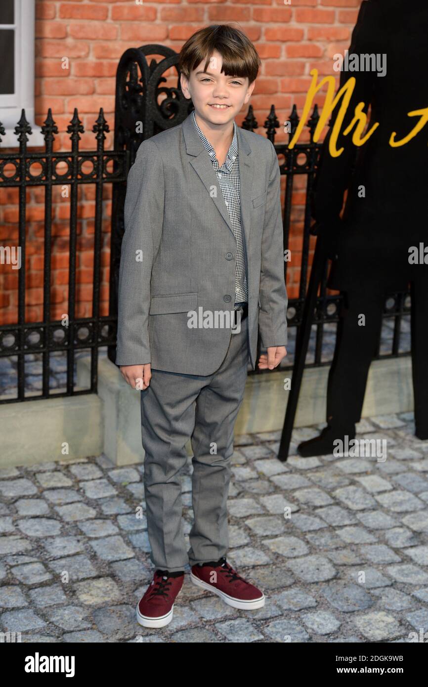 Milo Parker attending the UK film Premiere of Mr Holmes held at the ...