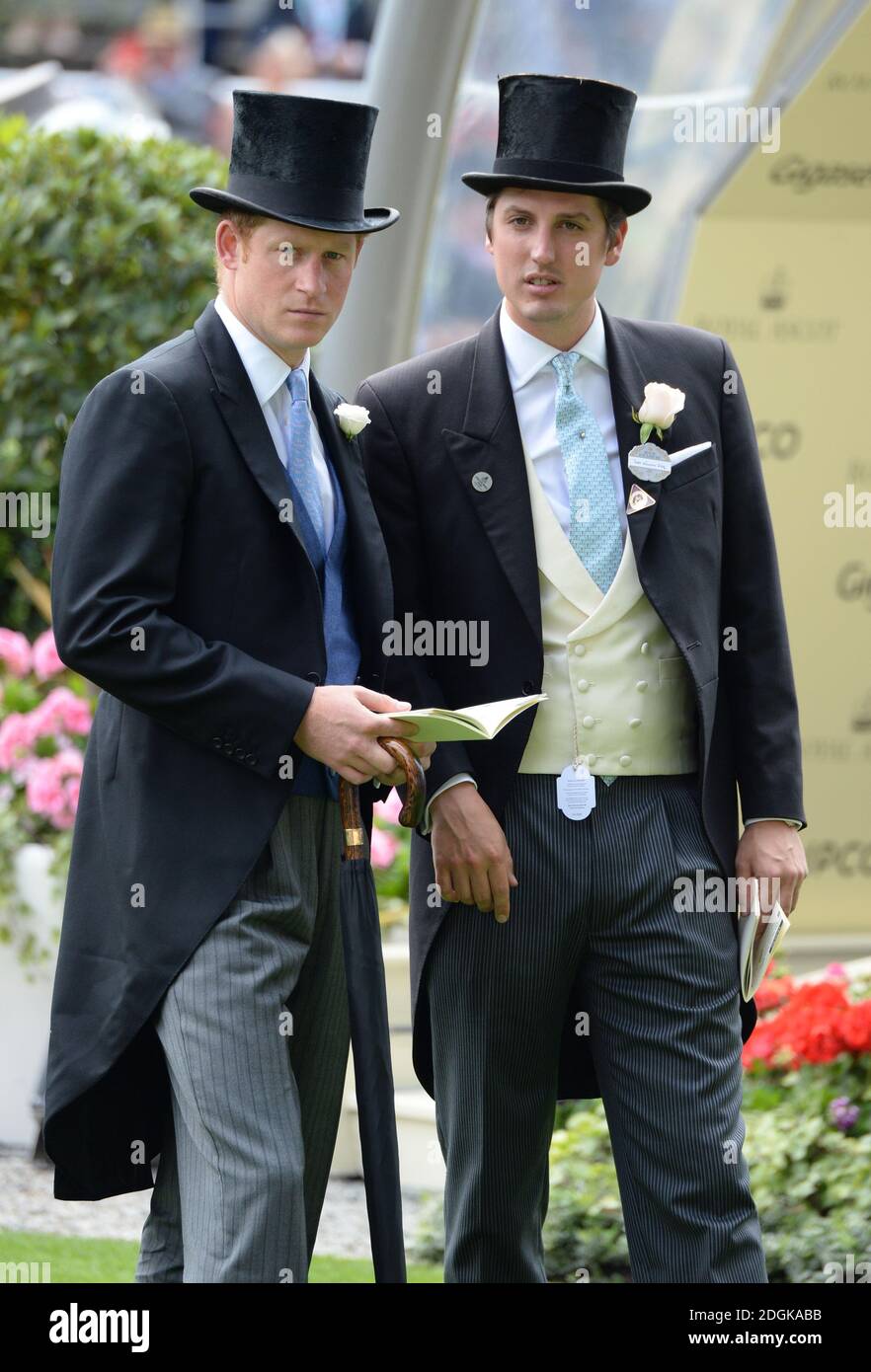 Prince Harry (left) with Jake Warren attending Day 1 of Royal Ascot ...