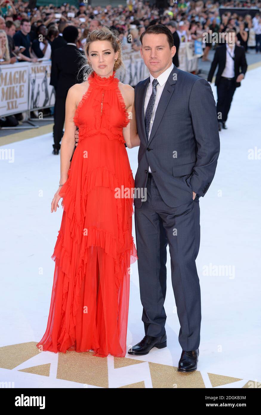Amber Heard and Channing Tatum attending the Magic Mike XXL Premiere ...
