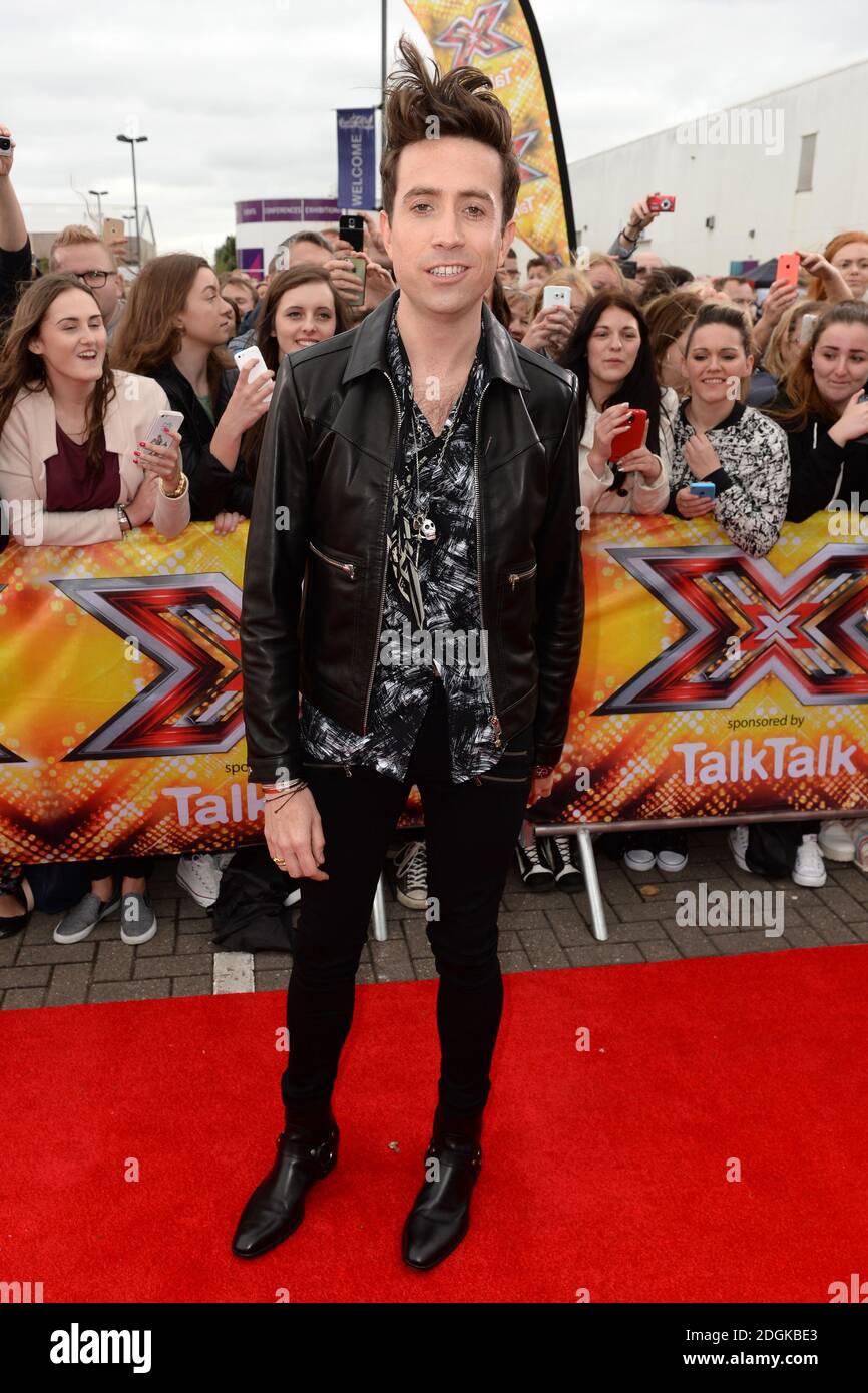 Nick Grimshaw arriving for the X Factor Auditions held at EventCity ...