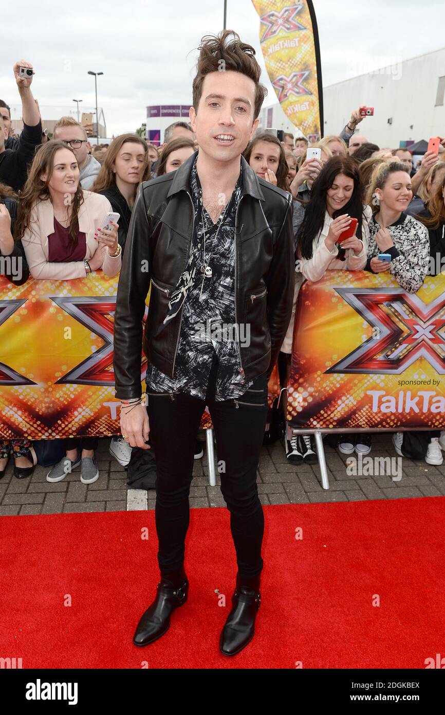 Nick Grimshaw arriving for the X Factor Auditions held at EventCity ...