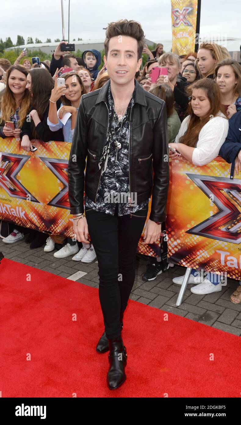 Nick Grimshaw arriving for the X Factor Auditions held at EventCity ...