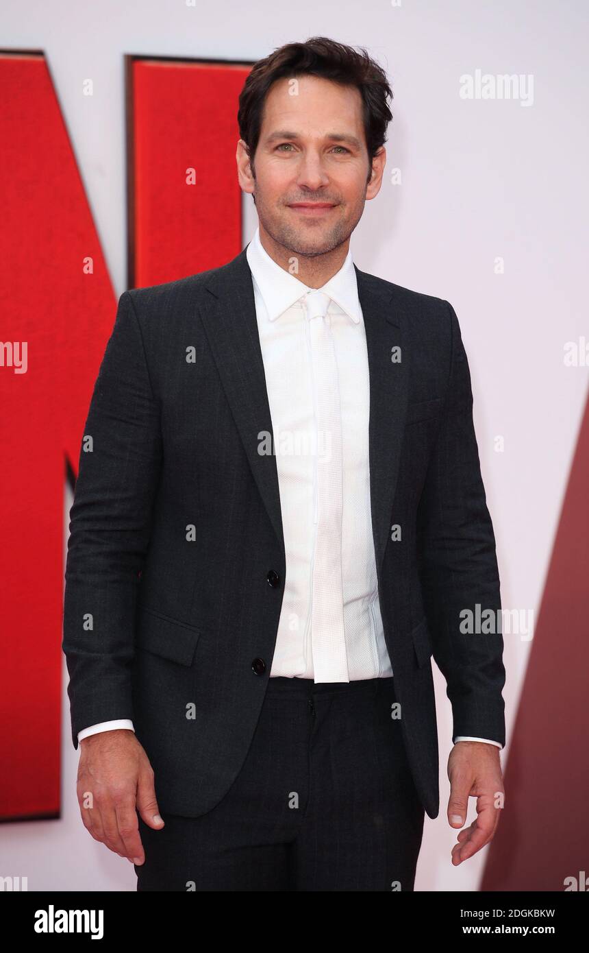 Paul Rudd arriving for the Ant-Man premiere, at the Odeon Leicester ...