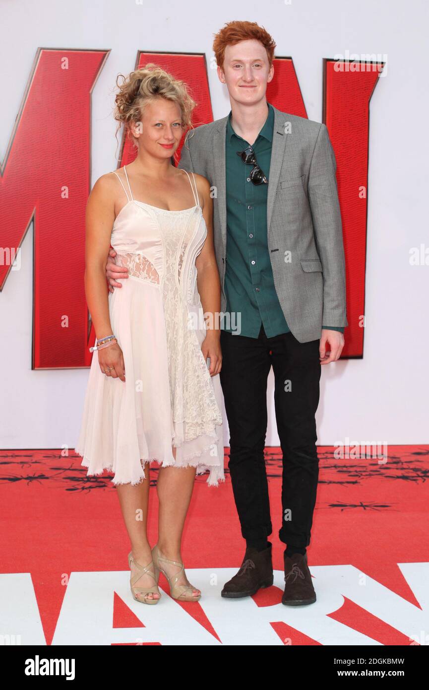 Will Merrick and guest arriving for the Ant-Man premiere, at the Odeon ...