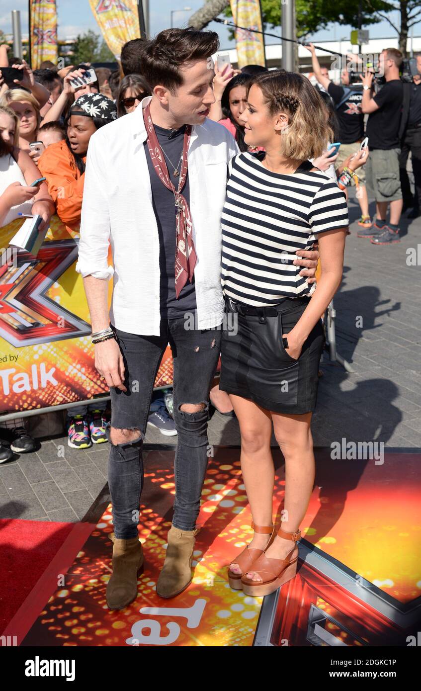 Caroline Flack and Nick Grimshaw arriving at the X Factor auditions ...