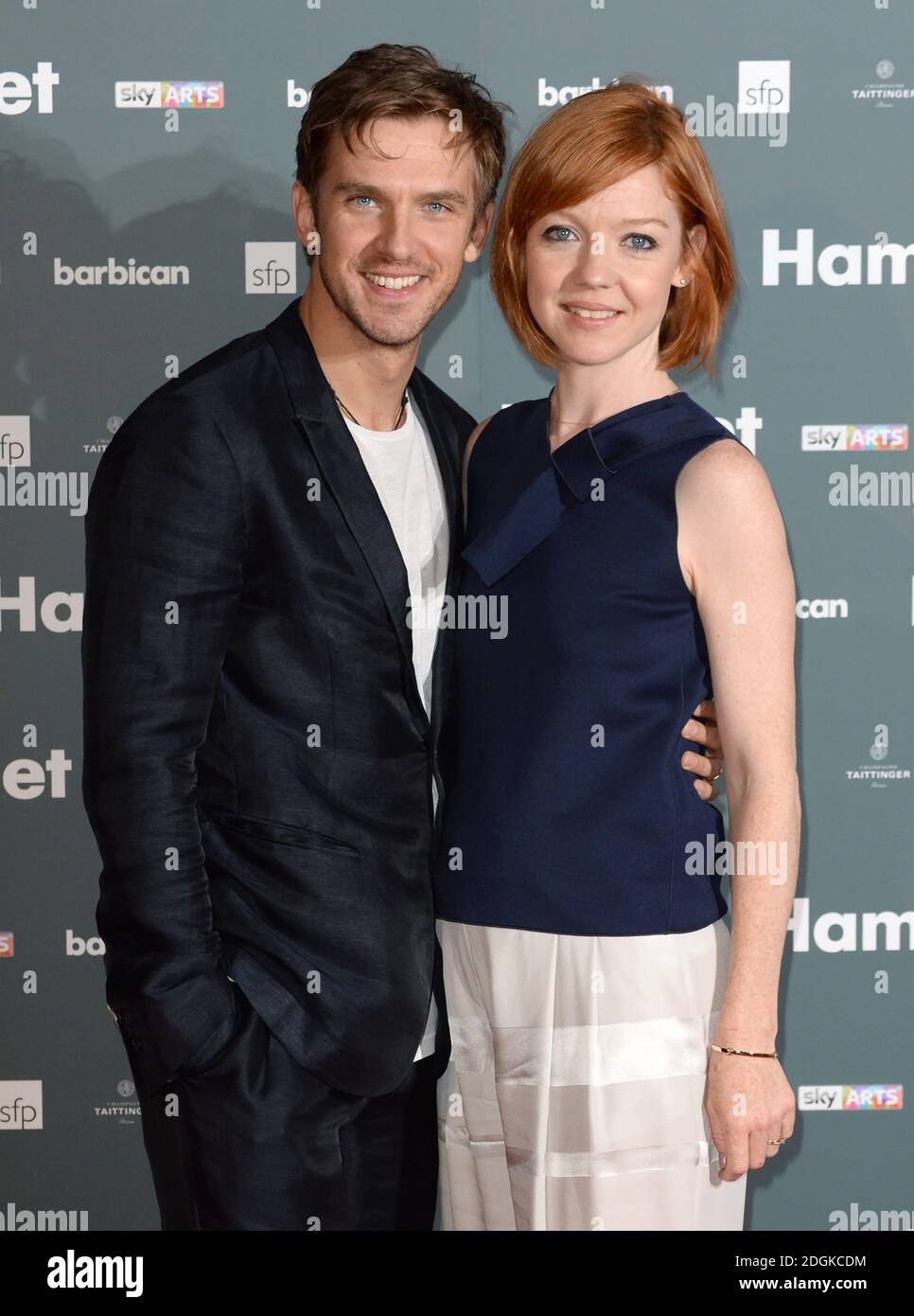 Dan Stevens and wife Susie Harlet arriving at the opening night of ...