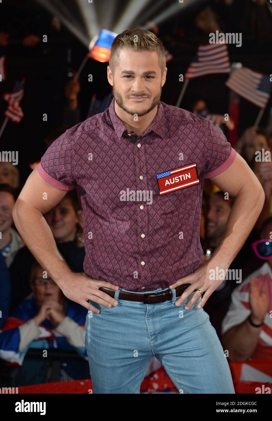 Austin Armacost arriving at the Celebrity Big Brother House 2015 ...