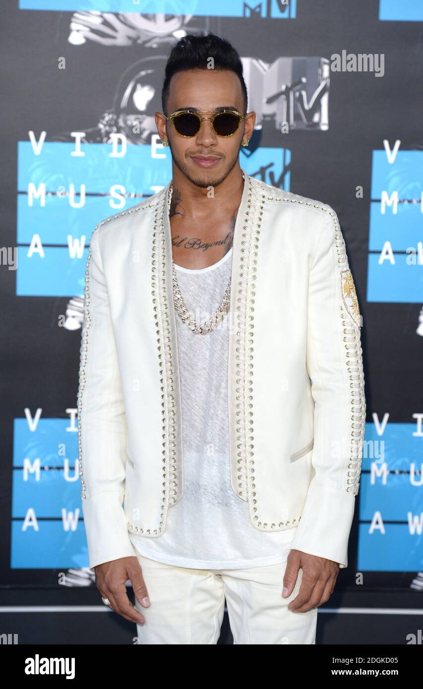Lewis Hamilton arriving on the red carpet at the MTV Video Music Awards ...