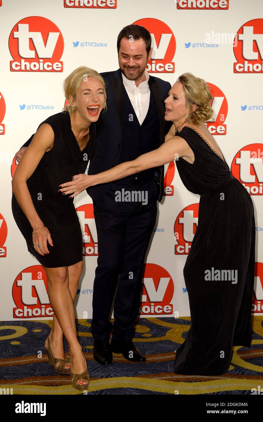 Danny Dyer (centre), Maddy Hill (left) and Kellie Bright (right ...
