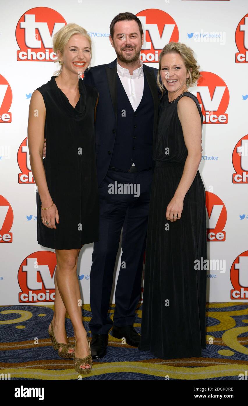 Danny Dyer (centre), Maddy Hill (left) and Kellie Bright (right ...