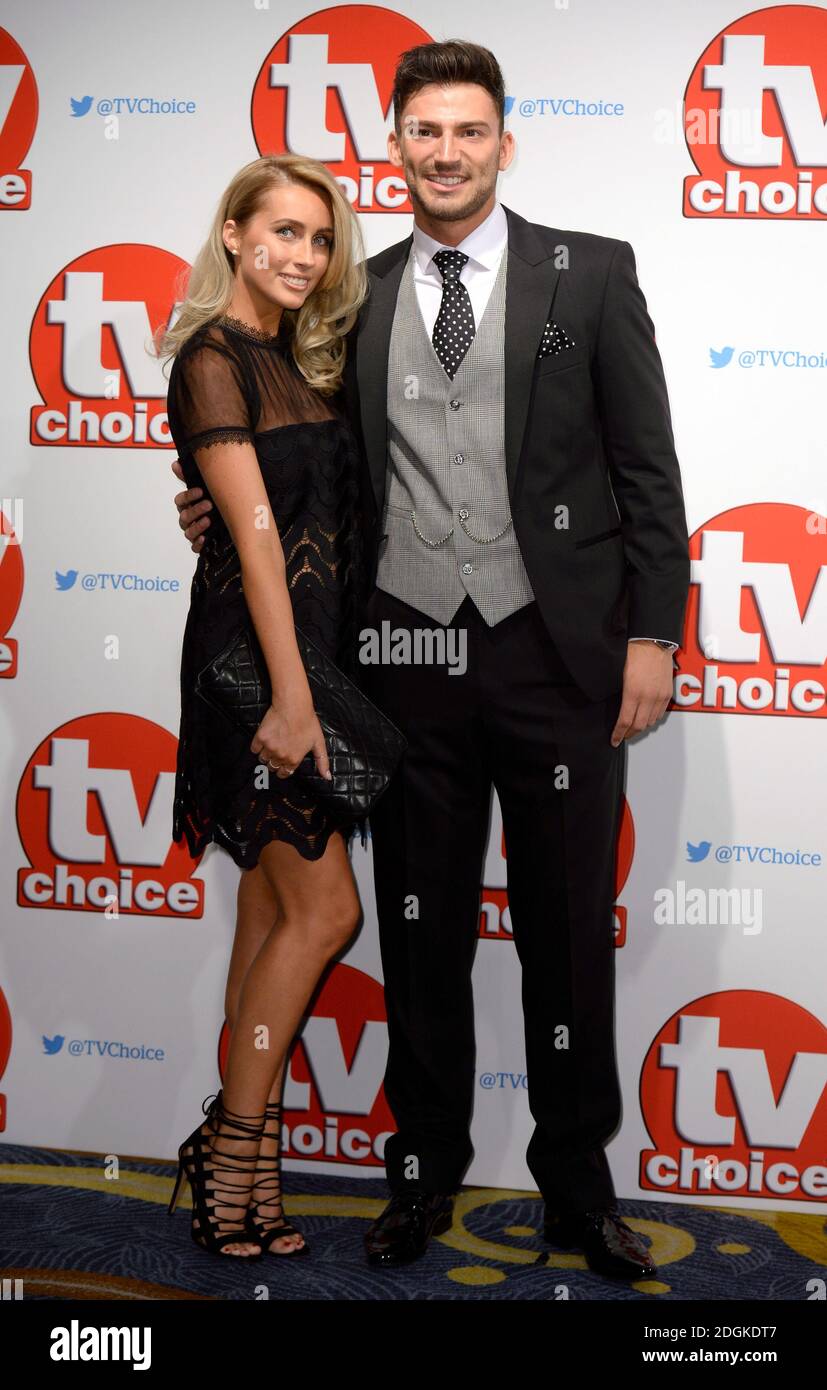 Jake Quickenden and girlfriend Danielle Fogarty arriving at the 2015 TV ...