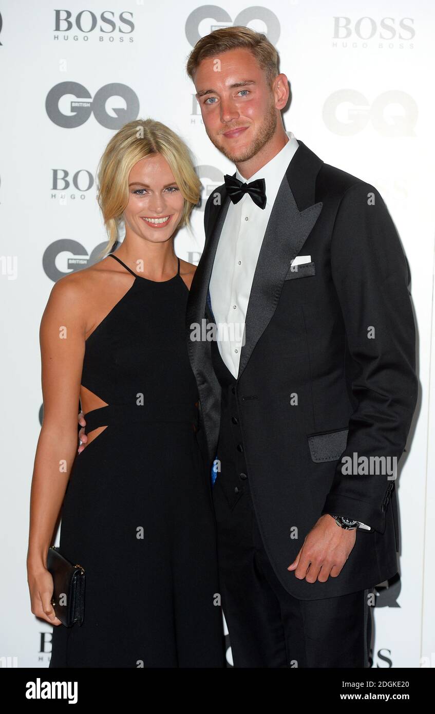Stuart Broad and Bealey Mitchell attending the GQ Men of the Year ...