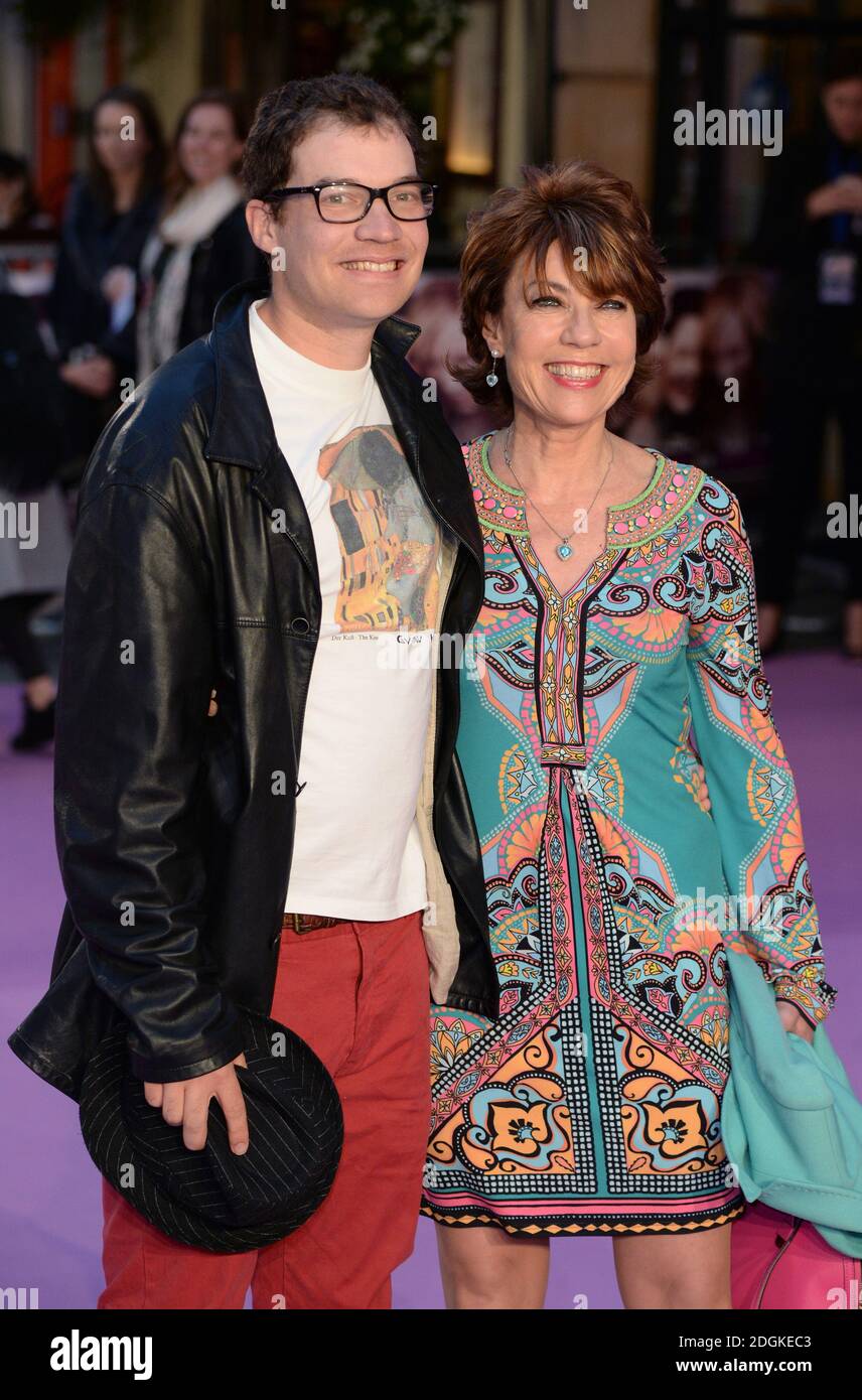 Kathy Lette and son arriving at the UK Premiere of Miss You Already ...