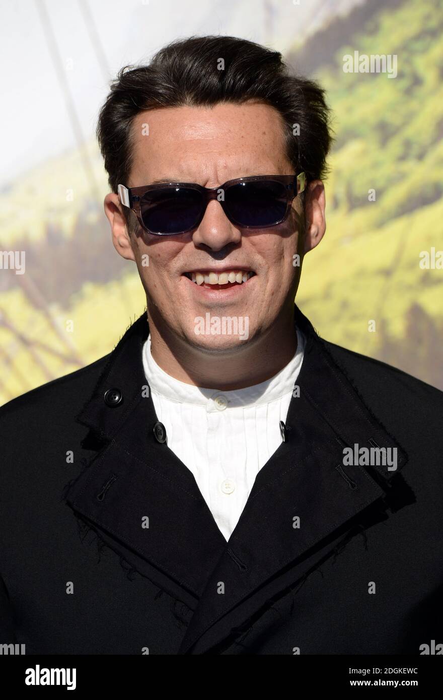 Joe Wright arrives at the world premiere of Pan at the Odeon, Leicester ...