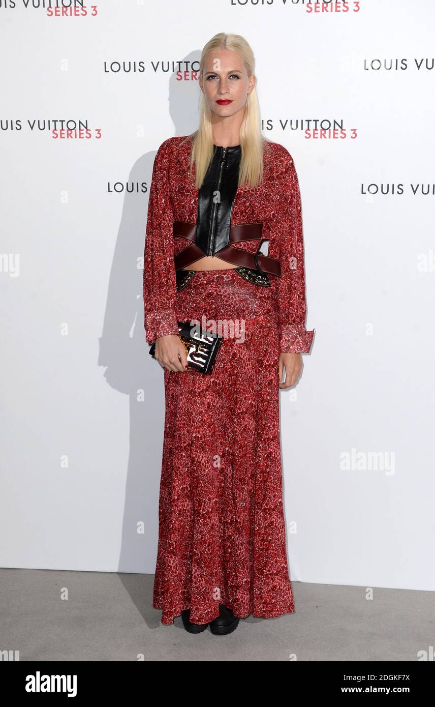 Poppy Delevingne arriving at the Louis Vuitton Series 3 exhibition ...