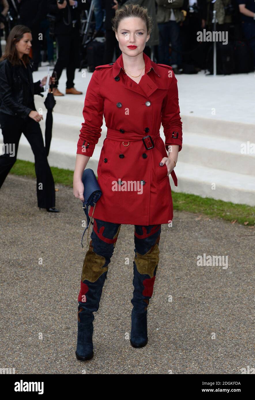 Holliday Granger arriving at the Burberry Catwalk Show as part of ...
