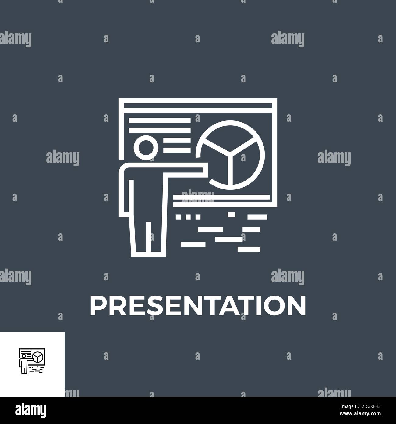 Presentation event line icon Stock Vector Images - Alamy