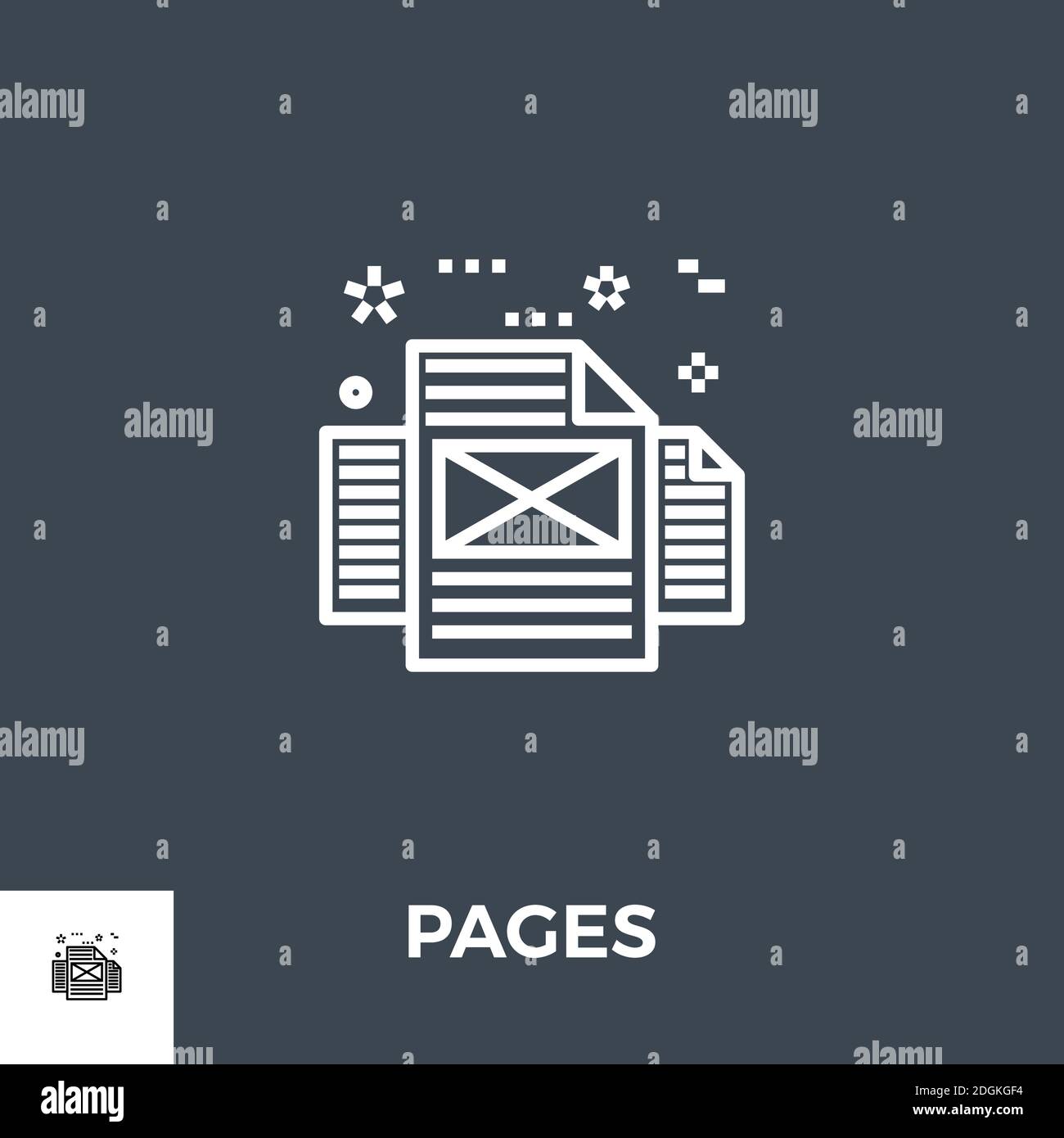 Pages Line Icon Stock Vector Image & Art - Alamy
