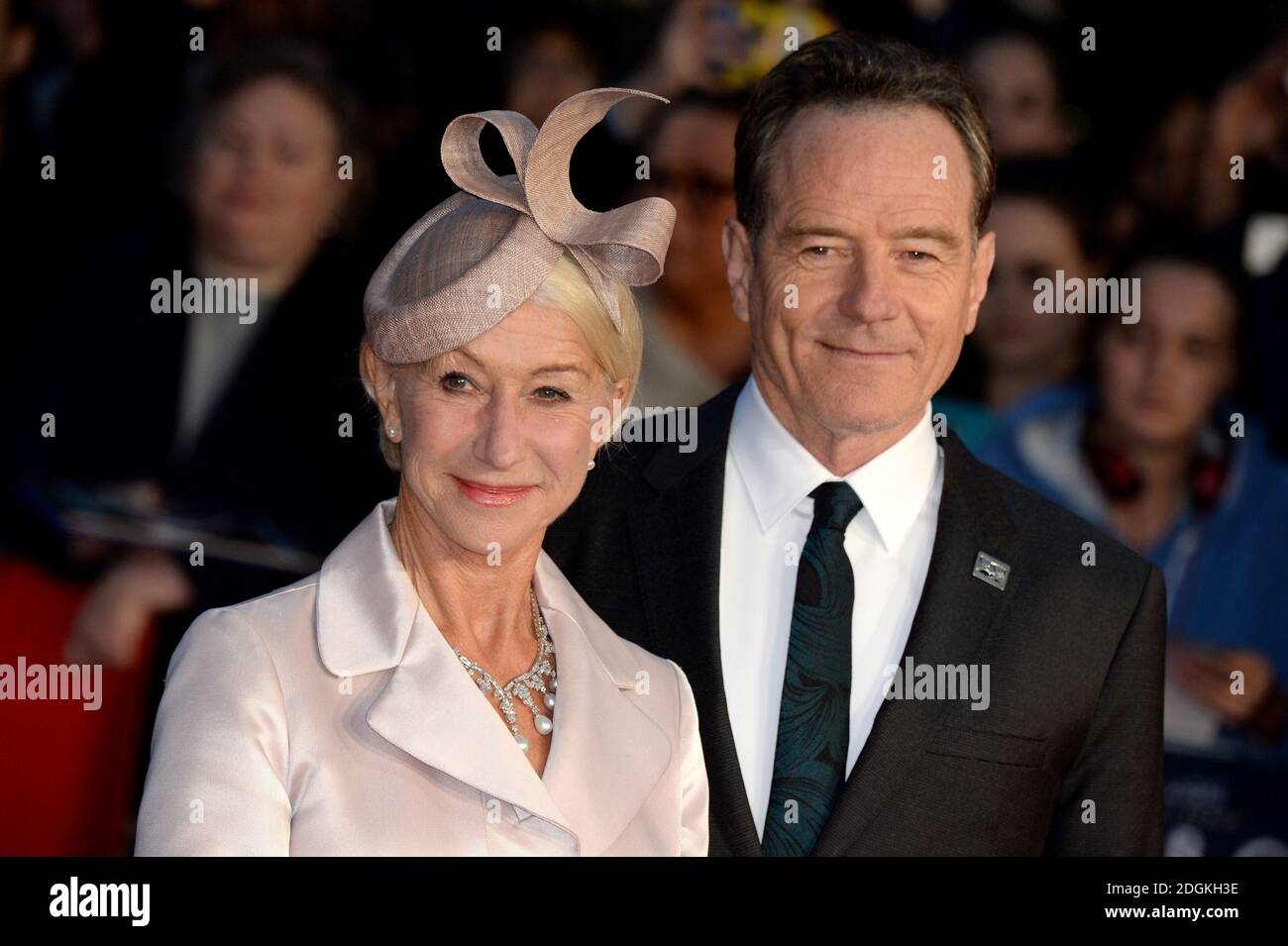 Dame Helen Mirren and Bryan Cranston attending the Trumbo Premiere held ...