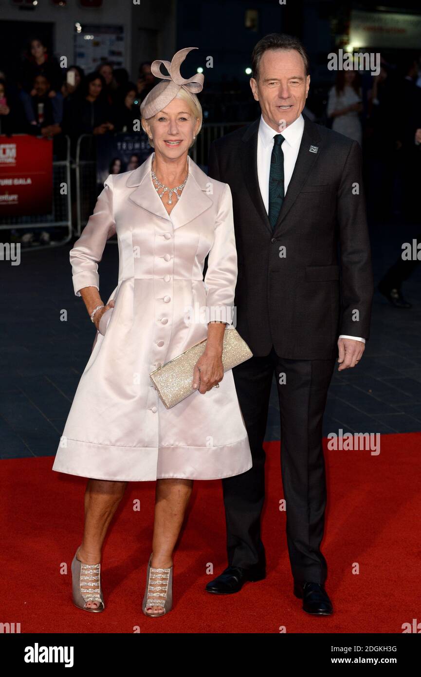 Dame Helen Mirren and Bryan Cranston attending the Trumbo Premiere held ...