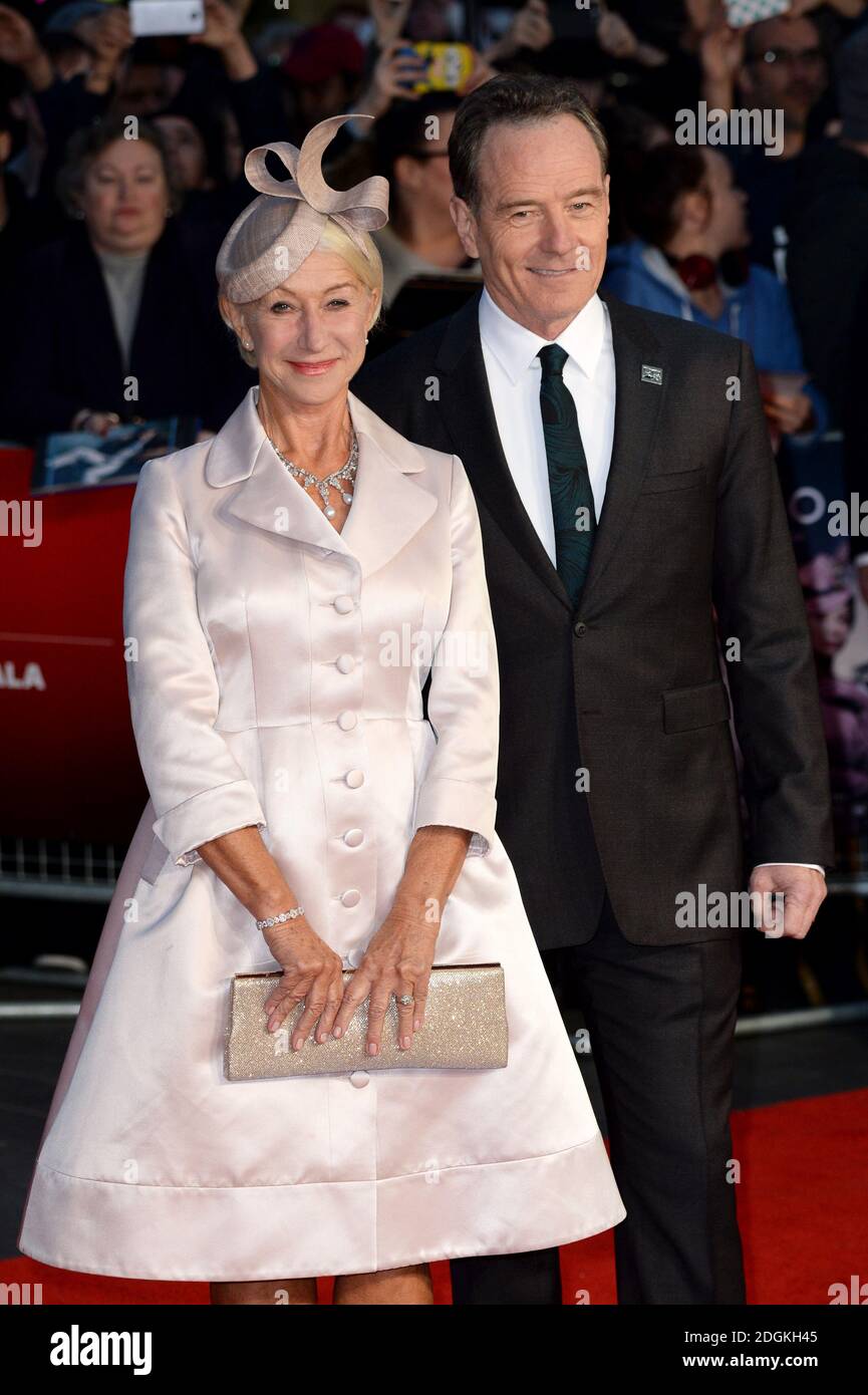 Dame Helen Mirren and Bryan Cranston attending the Trumbo Premiere held ...