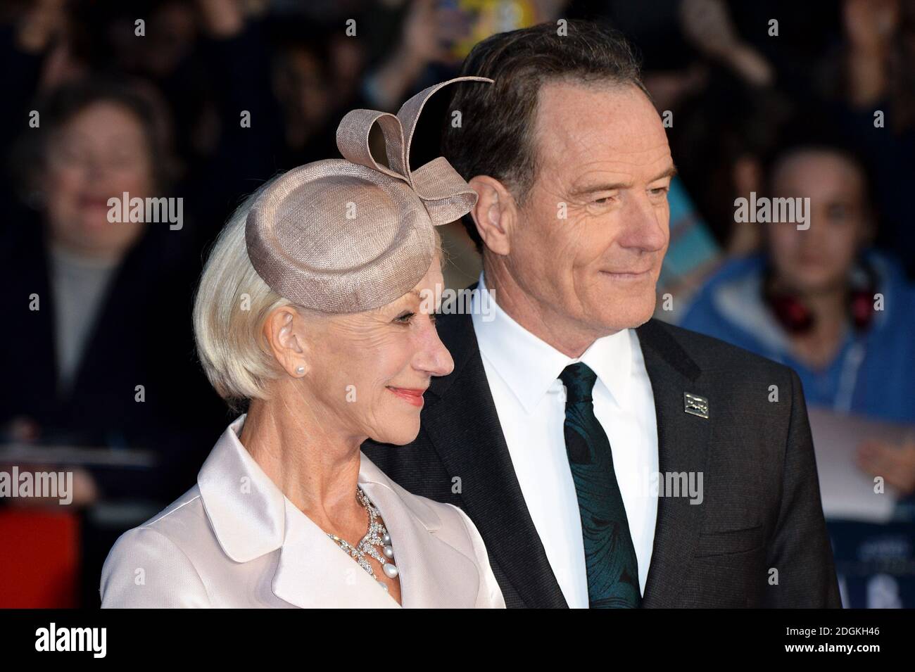 Dame Helen Mirren and Bryan Cranston attending the Trumbo Premiere held ...