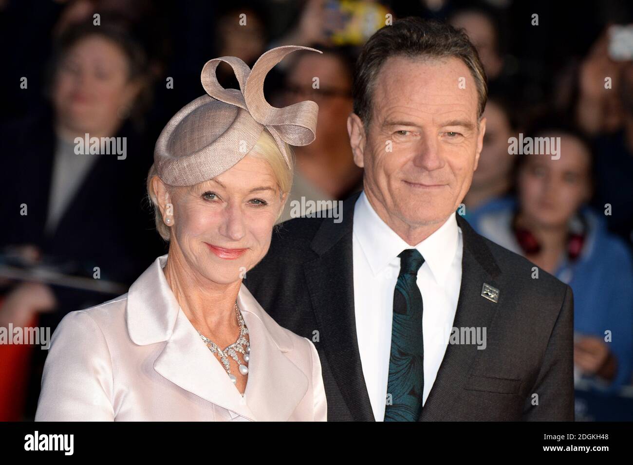 Dame Helen Mirren and Bryan Cranston attending the Trumbo Premiere held ...