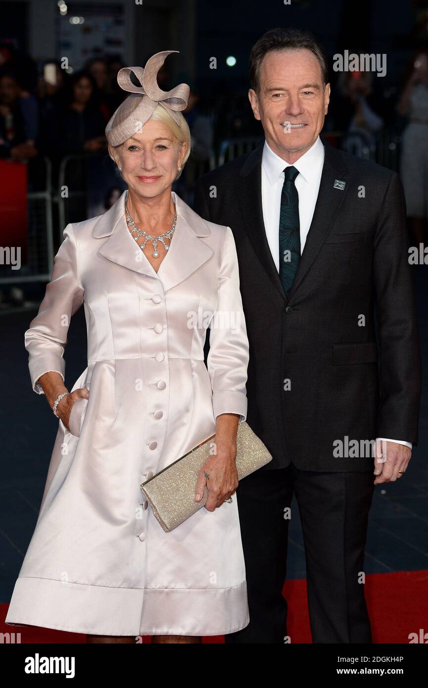 Dame Helen Mirren and Bryan Cranston attending the Trumbo Premiere held ...