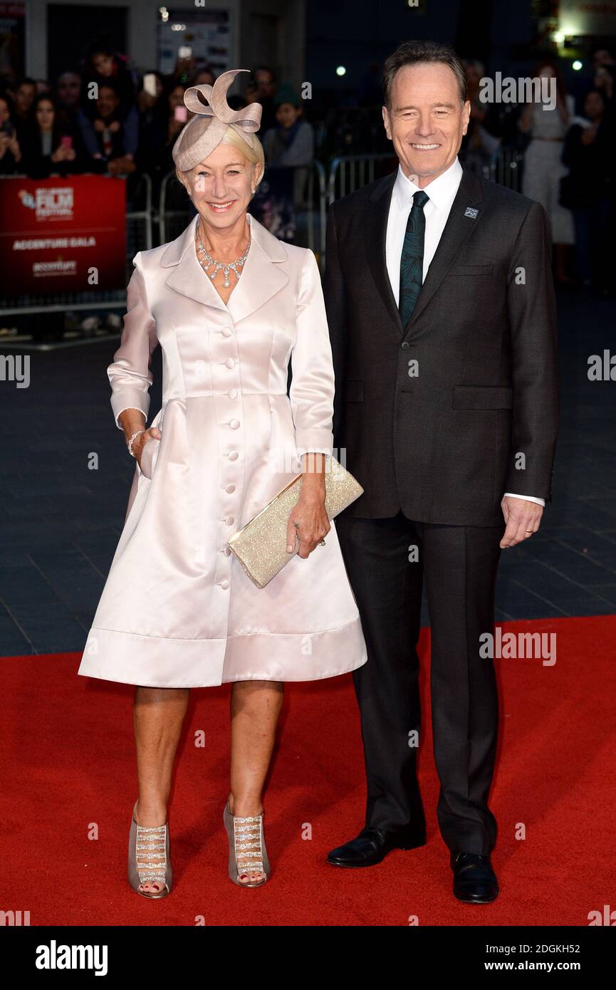 Dame Helen Mirren and Bryan Cranston attending the Trumbo Premiere held ...