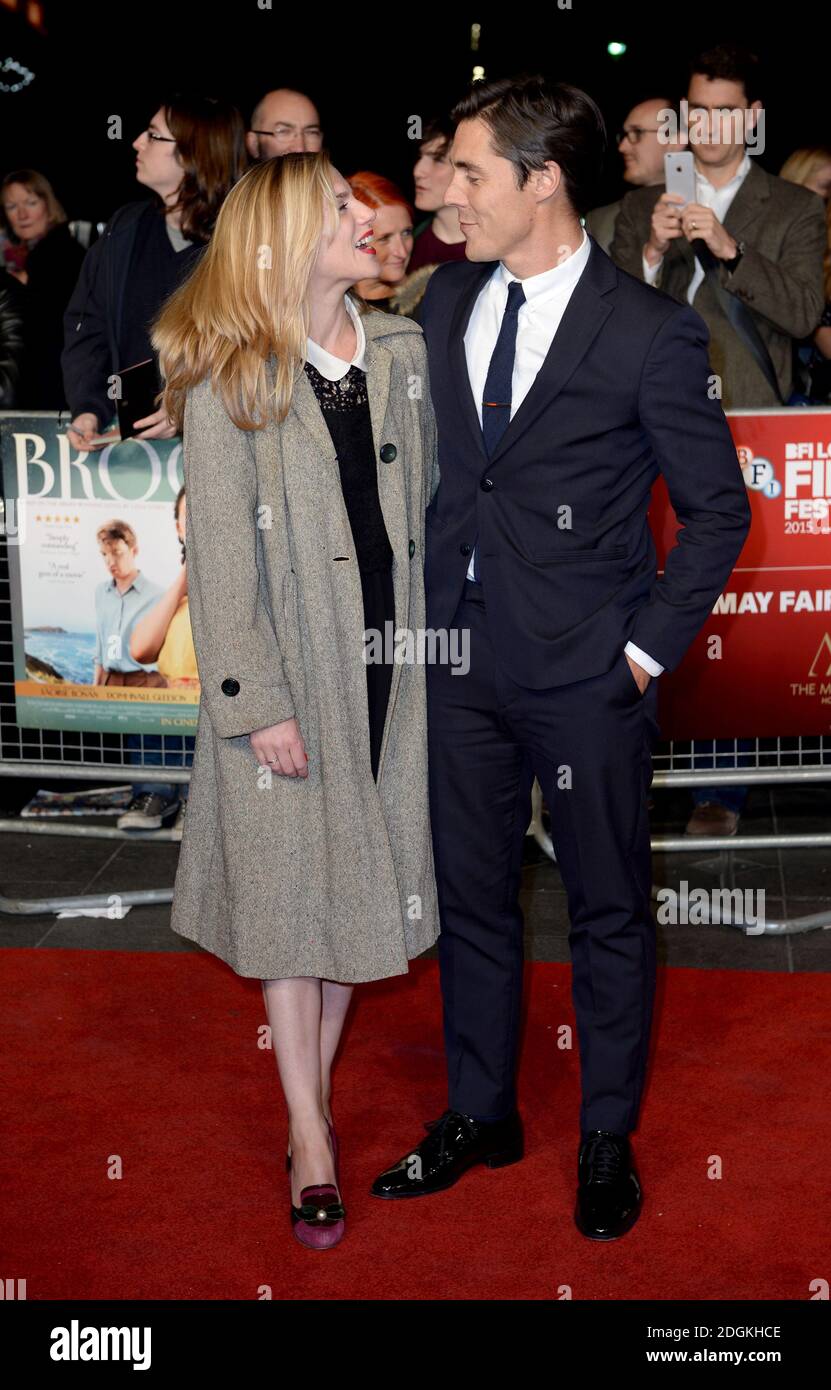 Eva Birthistle and Ross J Barr attending the BFI London Film Festival Premiere for Brooklyn ...