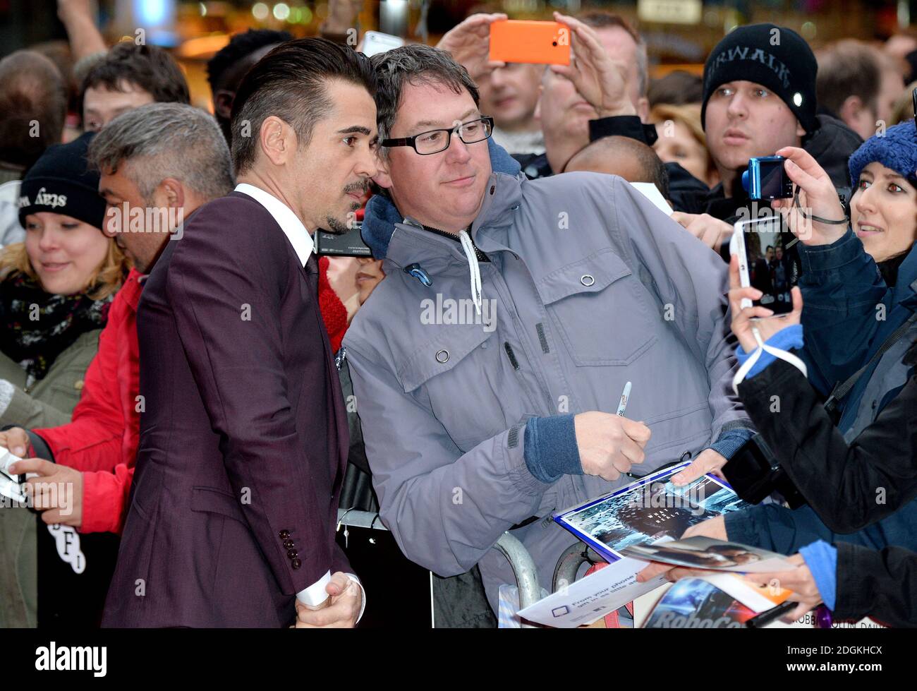 Colin Farrell poses for photographs with fans at the BFI London Film ...