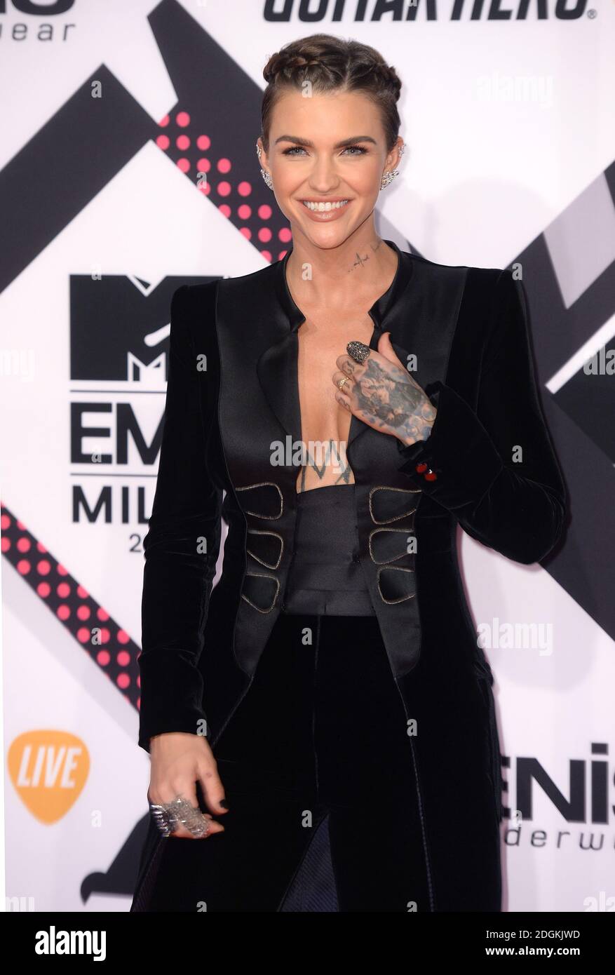 Ruby Rose arriving at the MTV Europe Music Awards 2015 held at the ...