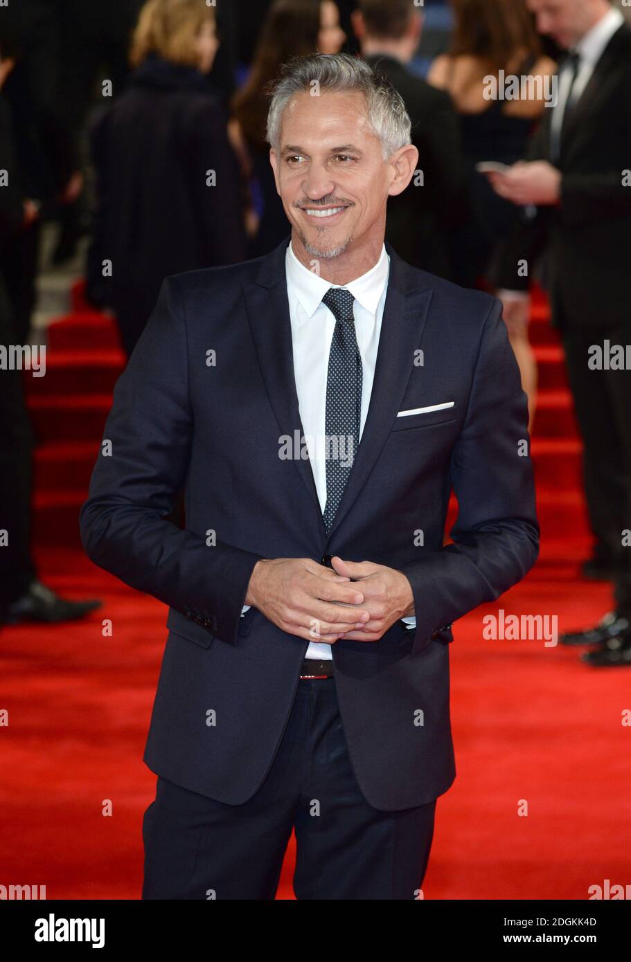 Gary Lineker attending the World Premiere of Spectre, held at the Royal ...