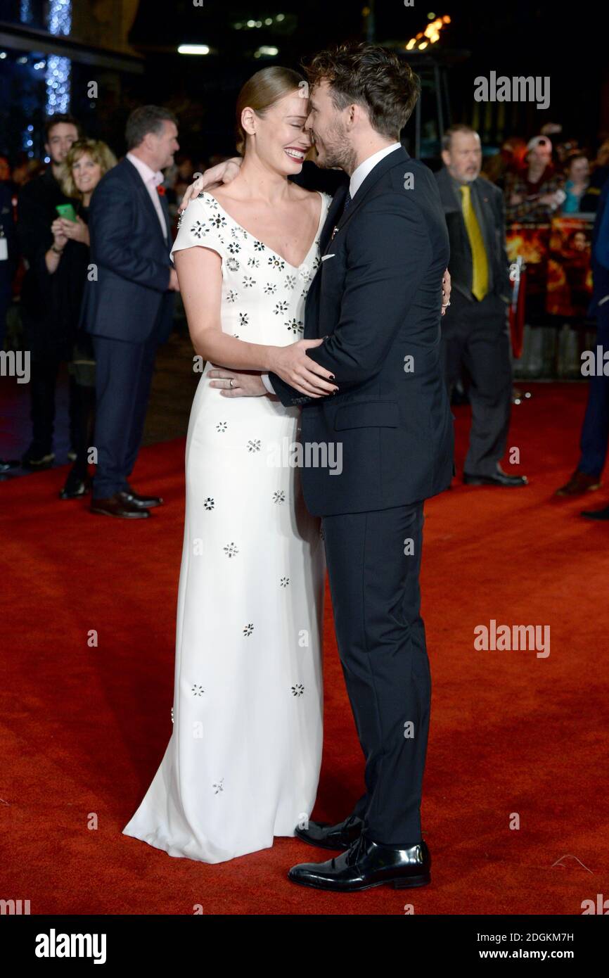 Laura Haddock and Sam Claflin attending the UK premiere of The UK ...