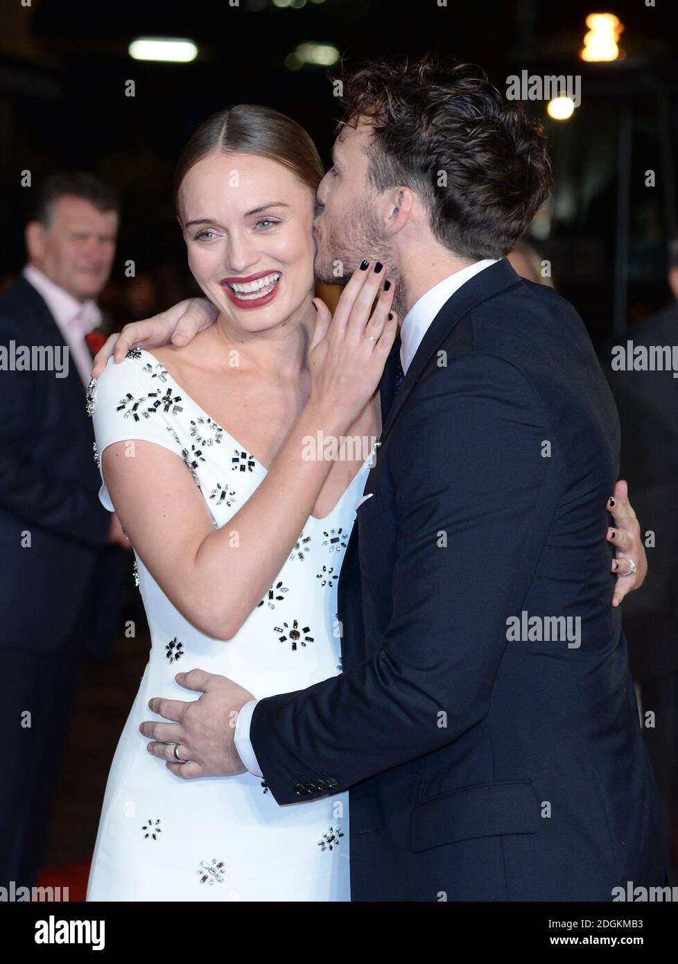 Laura Haddock and Sam Claflin attending the UK premiere of The UK ...