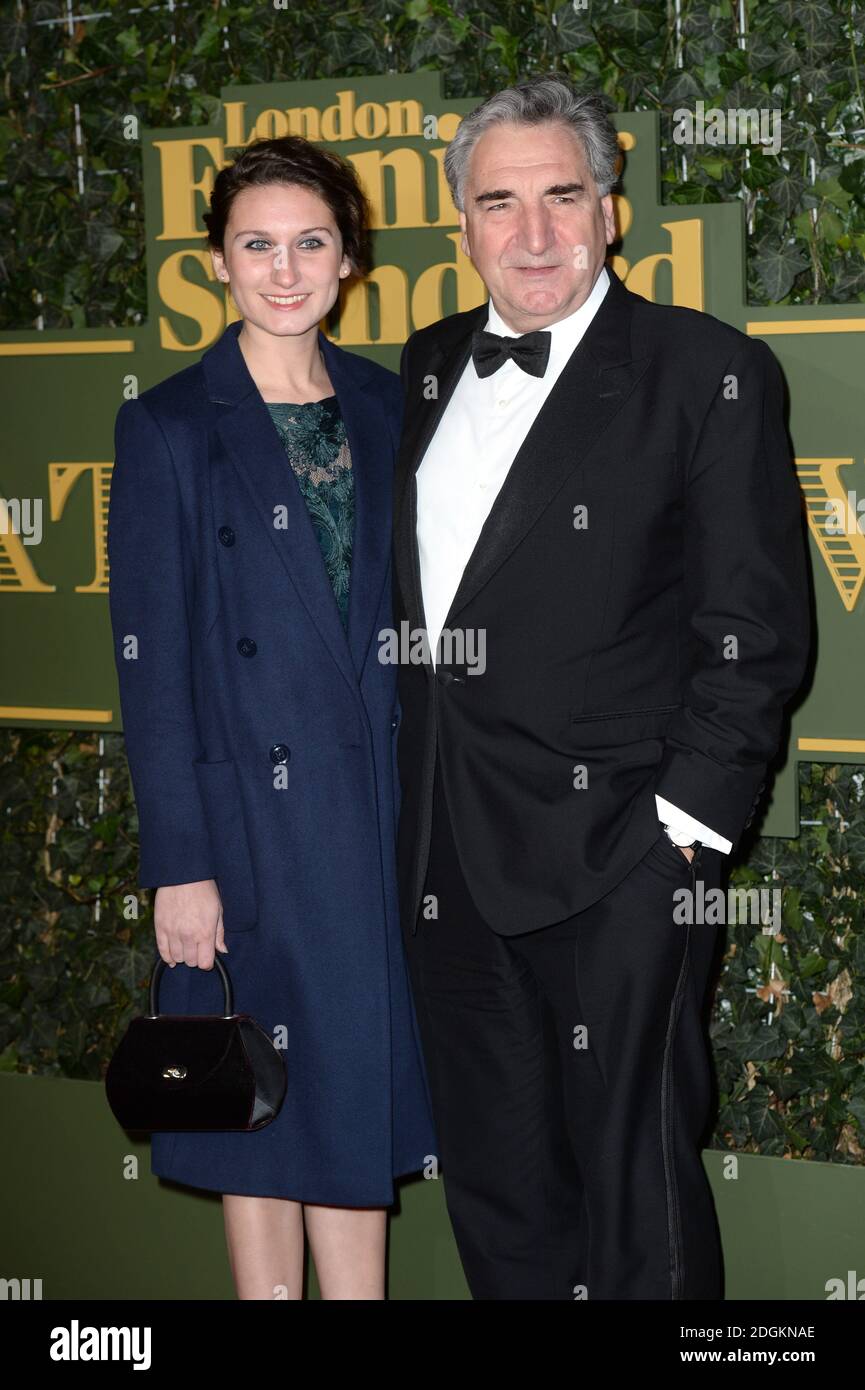 Jim Carter and daughter attending the London Evening Standard Theatre ...