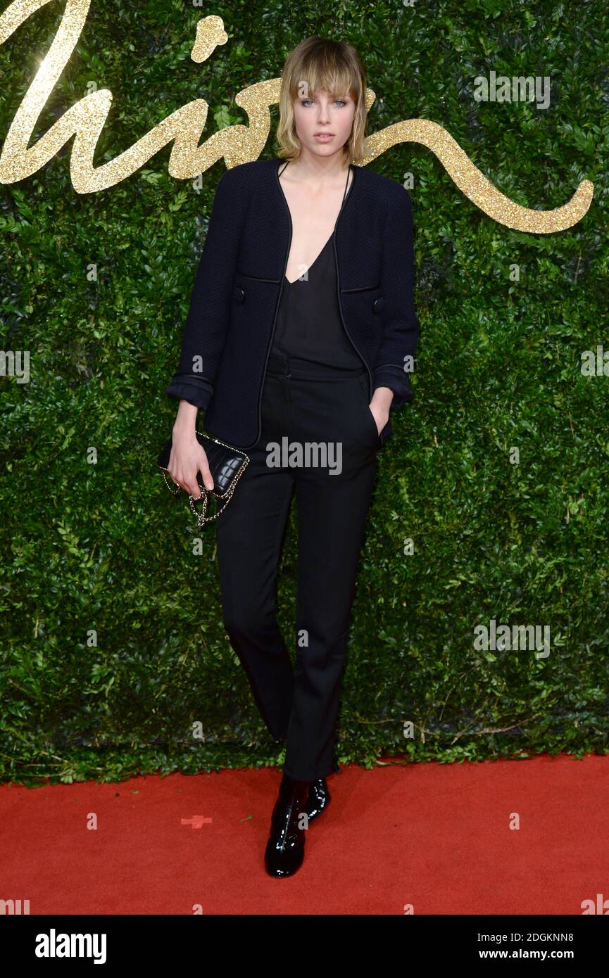 Edie Campbell attending the British Fashion Awards at the London ...