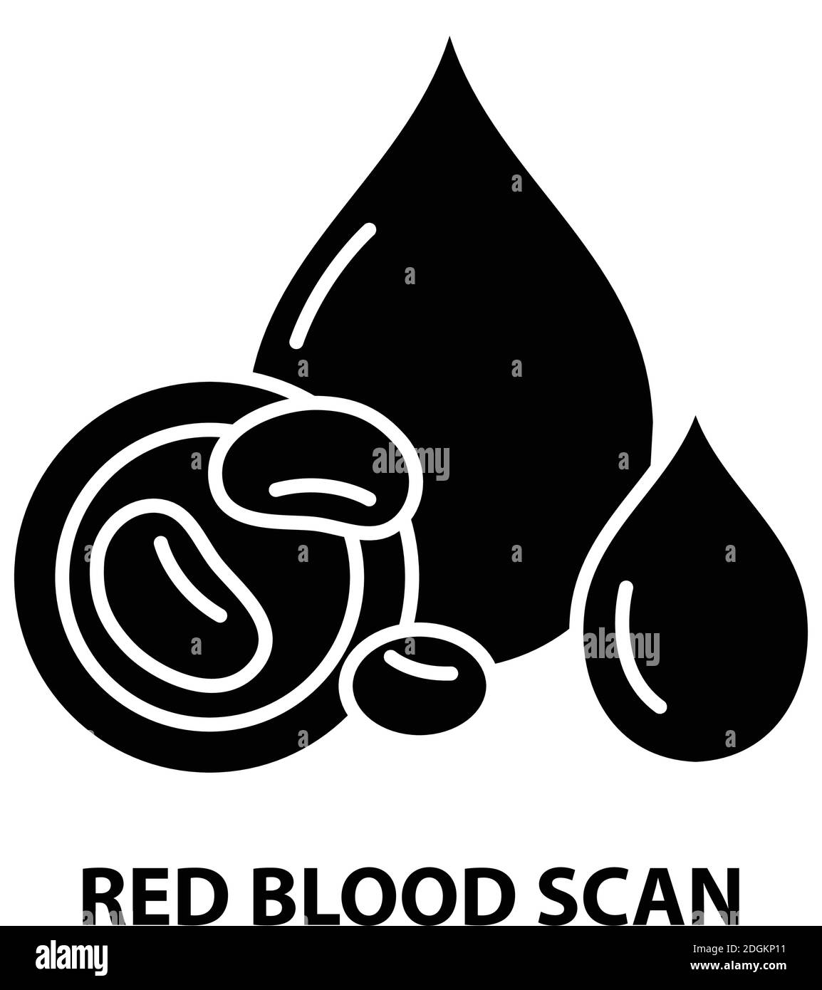 blood test icon, black vector sign with editable strokes, concept ...