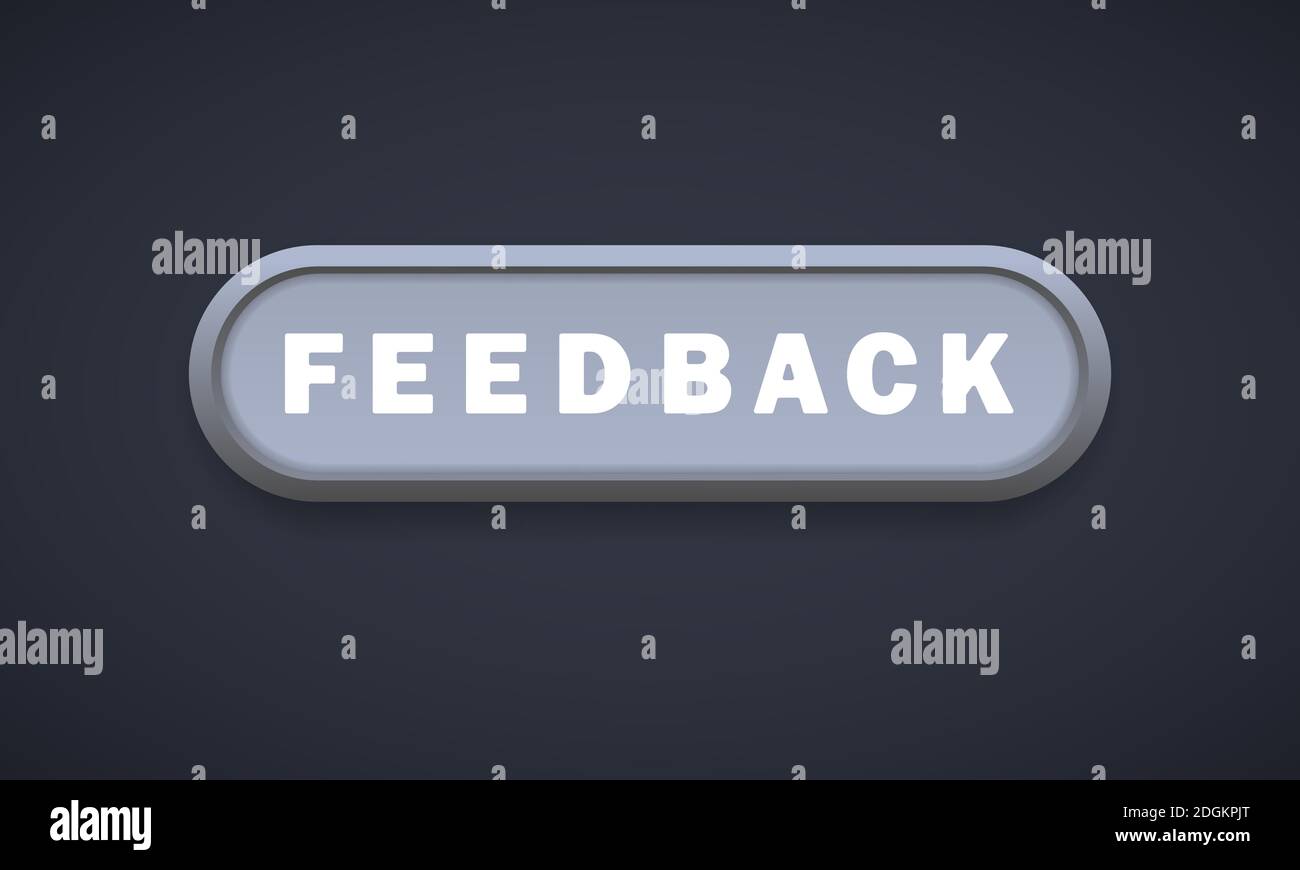 Feedback button. Social media concept. For websites. Vector on isolated ...
