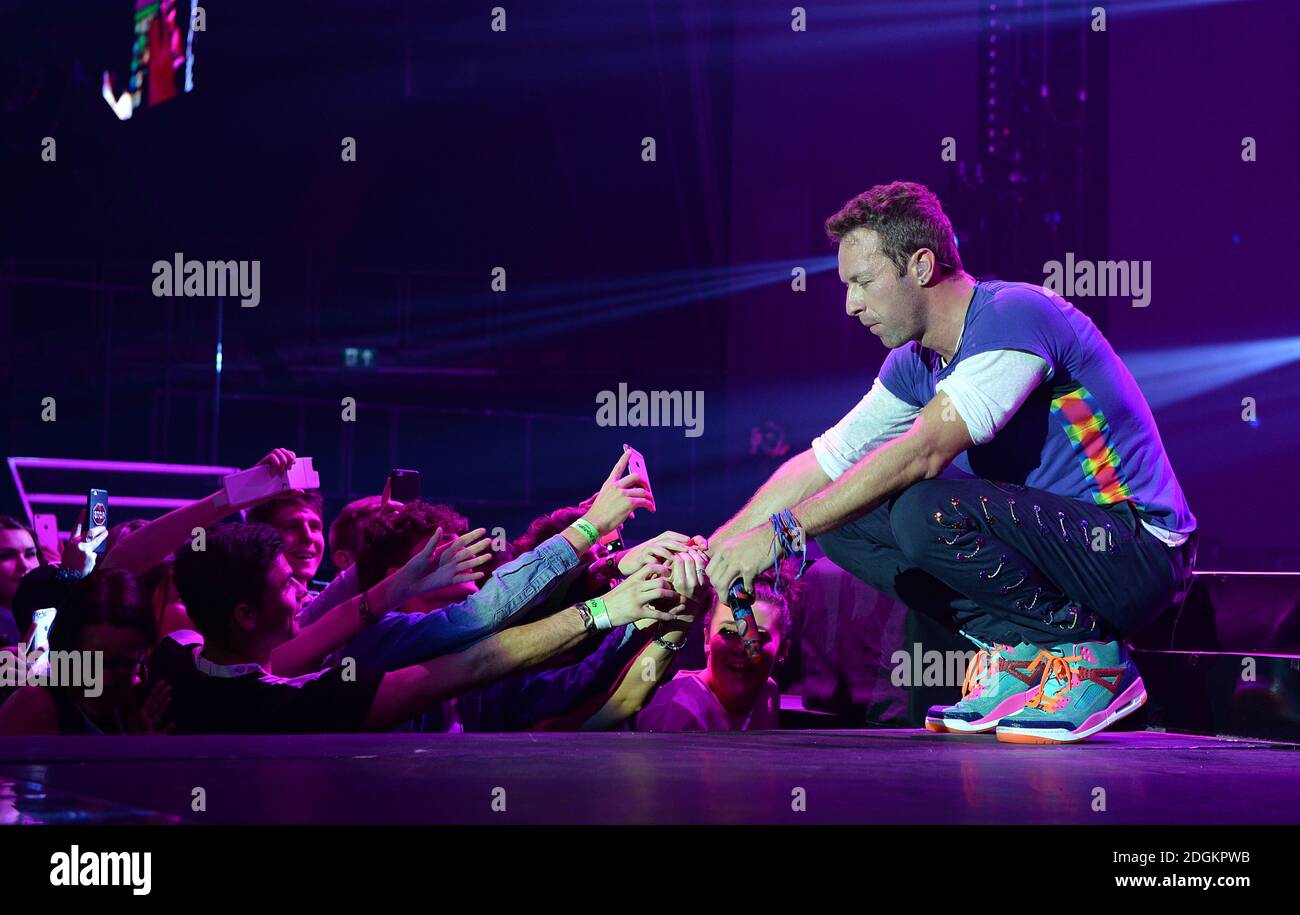 Chris Martin of Coldplay performs on stage during the Capital FM Jingle ...