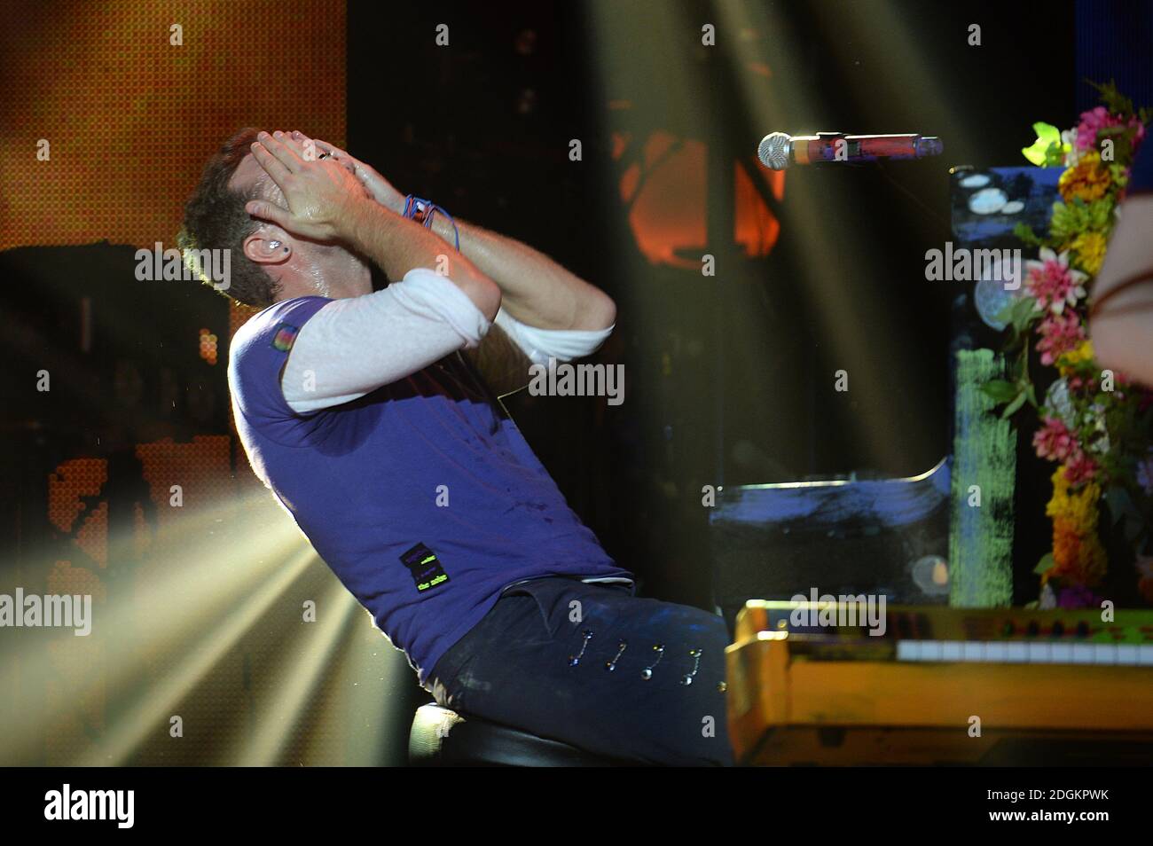 Chris Martin of Coldplay performs on stage during the Capital FM Jingle ...