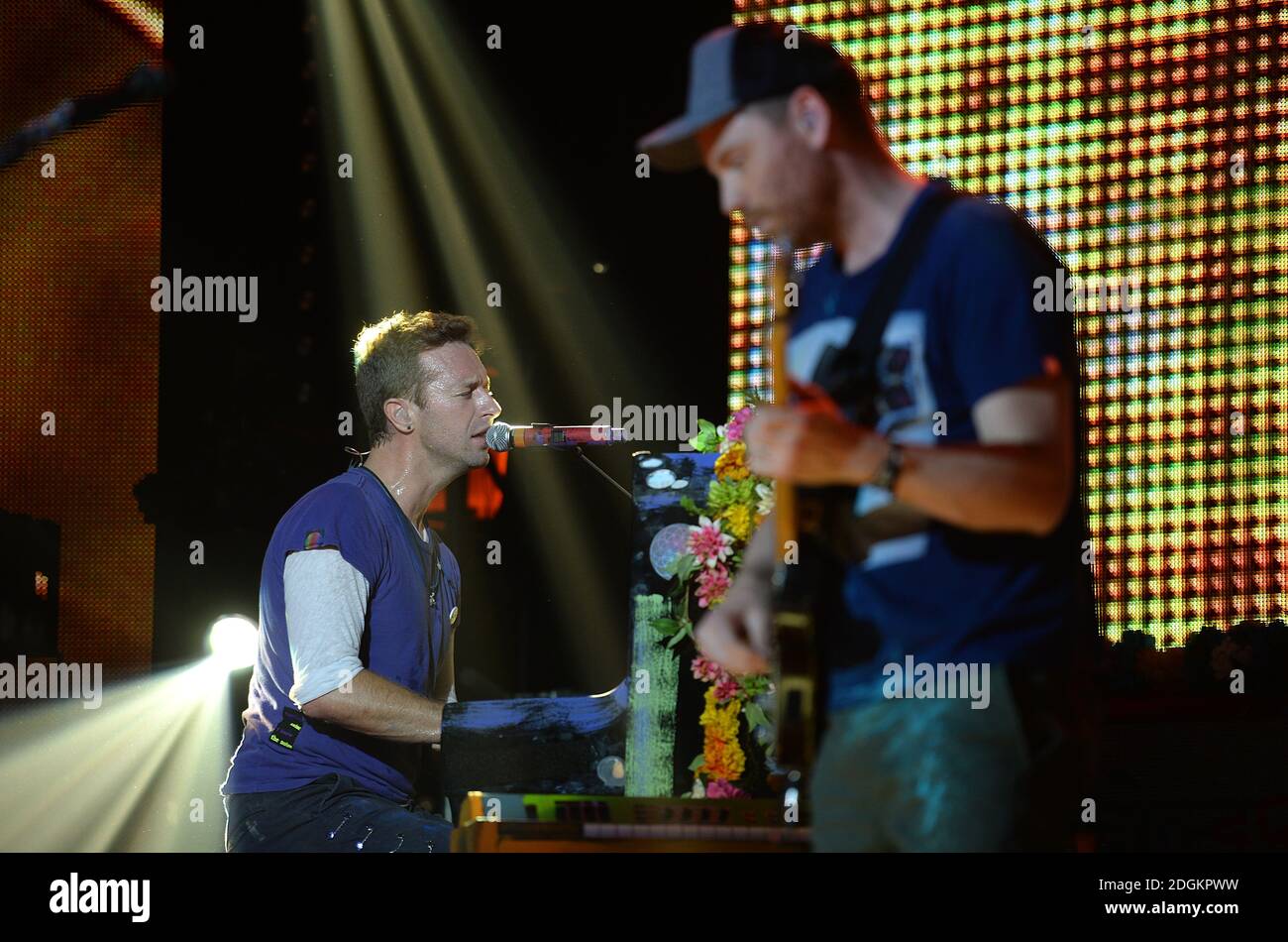 Chris Martin of Coldplay performs on stage during the Capital FM Jingle ...