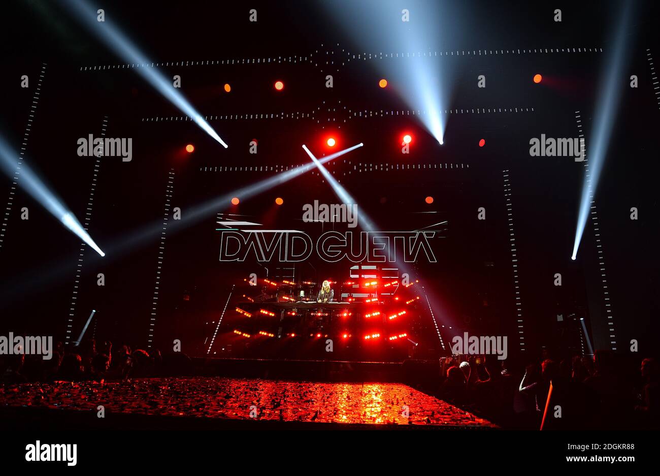 David Guetta performs on stage during the Capital FM Jingle Bell Ball ...