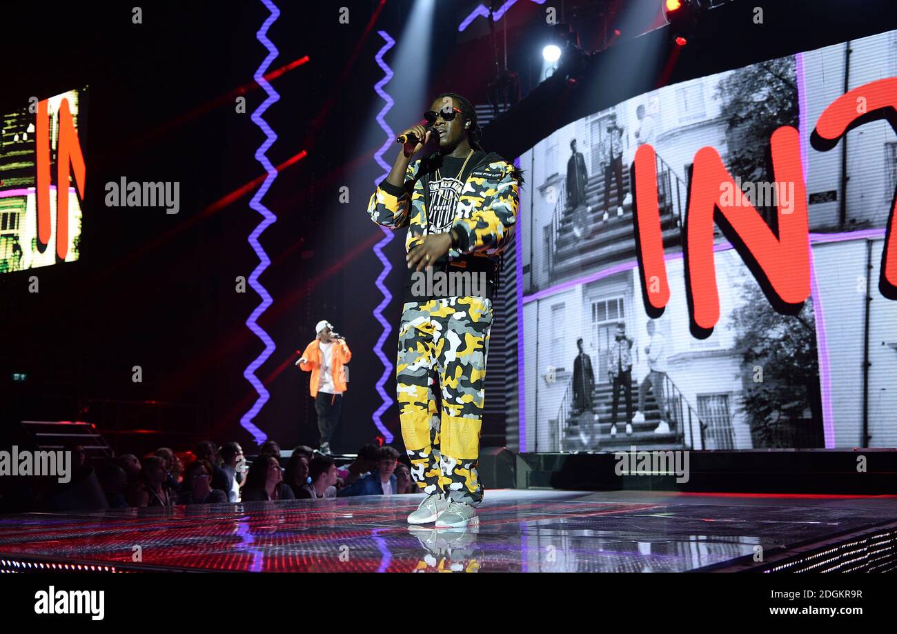 Haile Rei of WSTRN performs on stage during the Capital FM Jingle Bell ...