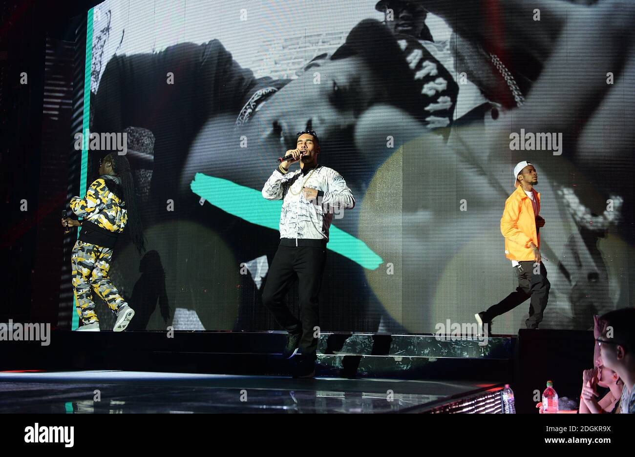 Haile Rei, Louis Rei, Akelle Charles of WSTRN perform on stage during ...